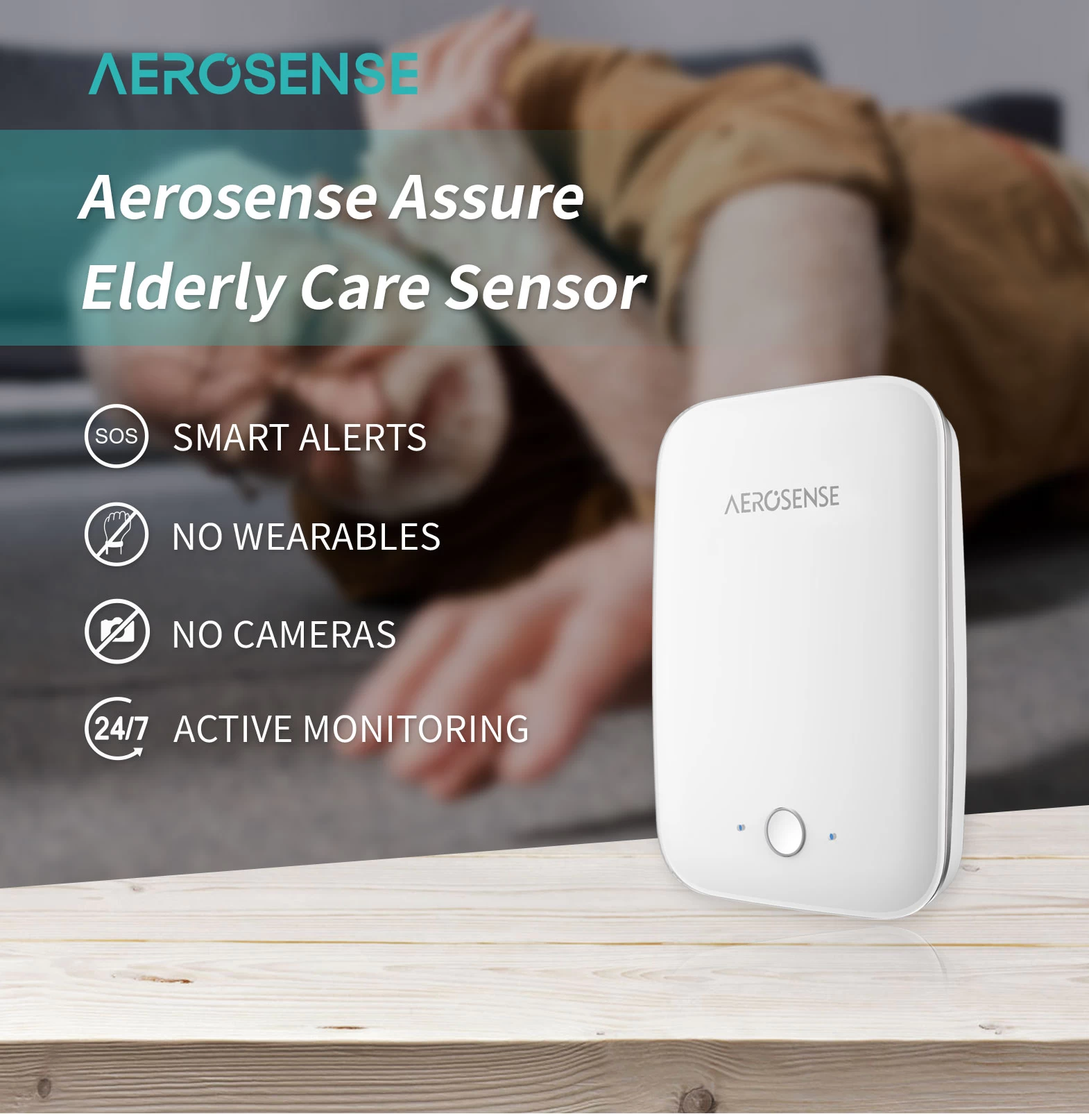 Aerosense Assure Elderly Care Sensor - TVTRADAR - Time Varying Transmission Co., Ltd
